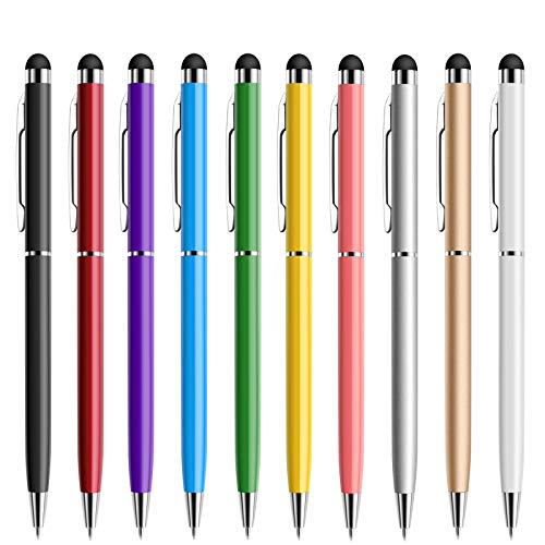 Stylus Pens for Touch Screens, StylusHome 10 Pack Universal 2 in 1 Capacitive Stylus Ballpoint Pen for iPad iPhone Tablets Samsung Galaxy All Universal Touch Screen Devices