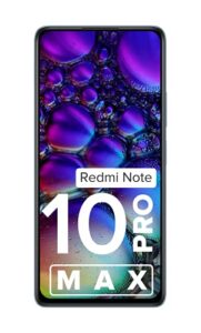 redmi xiaomi note 10 pro max 4g volte 128gb + 6gb factory unlocked 6.67" 108mp quad camera night mode (not verizon sprint boost cricket) (w/fast car charger bundle) (glacial blue)