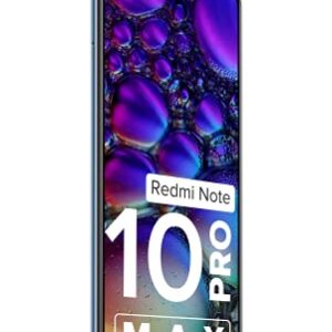 redmi Xiaomi Note 10 Pro MAX 4G Volte 128GB + 6GB Factory Unlocked 6.67" 108MP Quad Camera Night Mode (not Verizon Sprint Boost Cricket) (w/Fast Car Charger Bundle) (Glacial Blue)