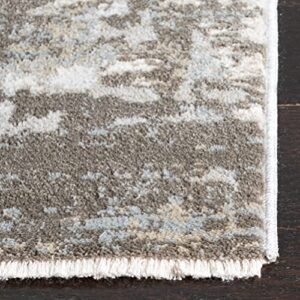 SAFAVIEH Valencia Collection Area Rug - 5' x 8', Light Sage & Grey, Boho Chic Distressed Design, Non-Shedding & Easy Care, Ideal for High Traffic Areas in Living Room, Bedroom (VAL534W)