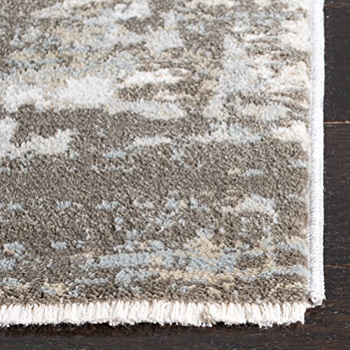 SAFAVIEH Valencia Collection Area Rug - 5' x 8', Light Sage & Grey, Boho Chic Distressed Design, Non-Shedding & Easy Care, Ideal for High Traffic Areas in Living Room, Bedroom (VAL534W)