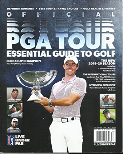 OFFICIAL PGA TOUR ESSENTIAL GUIDE TO GOLF MAGAZINE, DECEMBER, 2019 - MAY, 2020 * PART-1 (PLEASE NOTE: ALL THESE MAGAZINES ARE PET & SMOKE FREE MAGAZINES. NO ADDRESS LABEL. (SINGLE ISSUE MAGAZINE.)