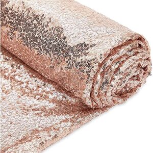 rose gold sequin fabric roll for sewing, quilting supplies (15 feet)