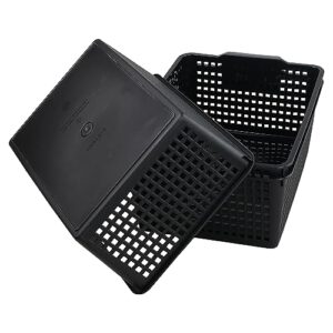 nesmilers 3 packs large plastic storage baskets, open organizing bins set