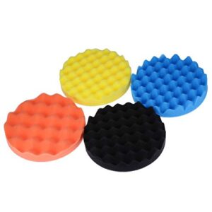 4pcs 7 inch waffle polishing foam buffing pad set for car sanding polisher buffer wash cleaning