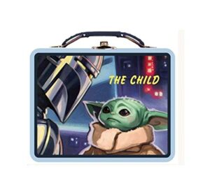 the tin box company 347647-11 the mandalorian baby yoda tin metal large lunch box