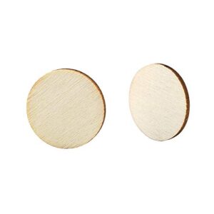 200 Pieces 1 Inch Unfinished Wood Slices Round Disc Circle Wood Pieces Wooden Cutouts Ornaments for Craft and Decoration