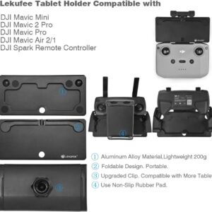 Lekufee Lightweight Aluminum Alloy Foldable Tablet Holder for DJI Mini 3 Pro/Mini 2 SE/2/Mini SE/Mini 1/Mavic 3/2/1/DJI Air 2S/2/Mavic Pro/Mavic Air/DJI Spark Remote Controller