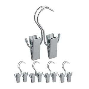 relaxdays boot clips set of 5 double clamp rubberised storage boots & hats iron boot hanger silver 5 pieces