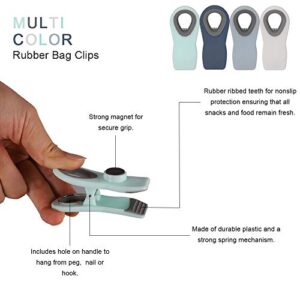 Chip Clips with Magnetic, LYGZTing 10 Pcs Chip Clips, Food Clips,Chip Clips Bag Clips Food Clips Chips Clips Refrigerator Magnet Clips, Storage with Air Tight Seal Grip, Snack Bags, Food Bags