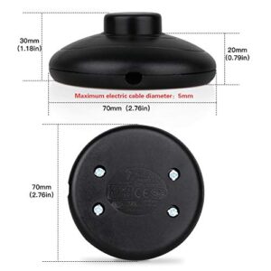 3Pcs Floor Foot Switch, Black Foot Pedal Lamp Switch, Round Floor Foot Switch Inline, with Step-on-Button, for Floor Lamp On-Off Control Footswitch (Pack of 3-Black)