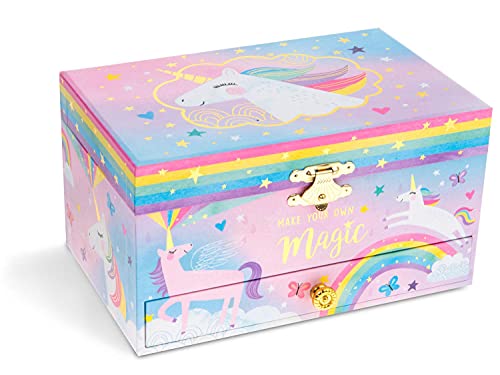 Jewelkeeper Unicorn Music Box & Little Girls Jewelry Set - 3 Unicorn Gifts for Girls