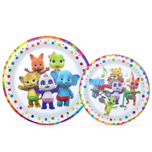 BEST HOPE Plates for Word Party Plates Birthday Disposable Plates, Birthday Party Supplies Decorations 24 Packs