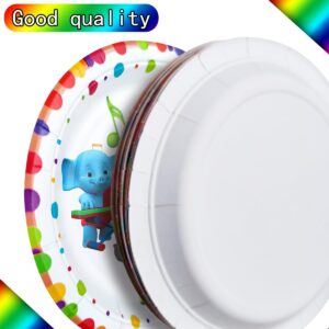 BEST HOPE Plates for Word Party Plates Birthday Disposable Plates, Birthday Party Supplies Decorations 24 Packs