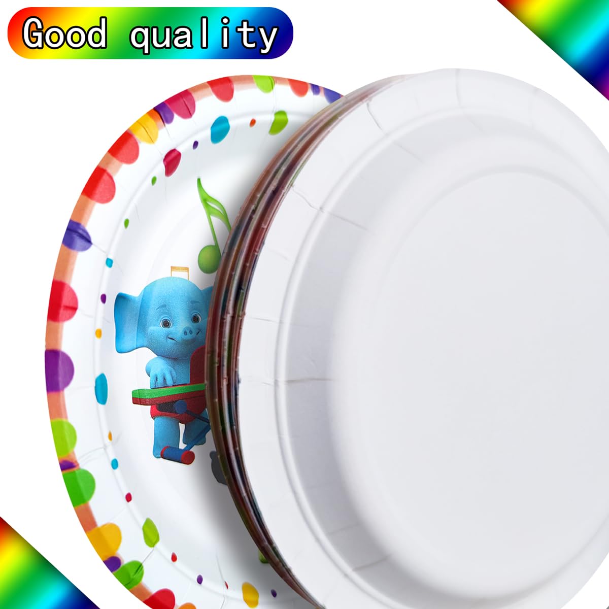 BEST HOPE Plates for Word Party Plates Birthday Disposable Plates, Birthday Party Supplies Decorations 24 Packs