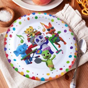 BEST HOPE Plates for Word Party Plates Birthday Disposable Plates, Birthday Party Supplies Decorations 24 Packs