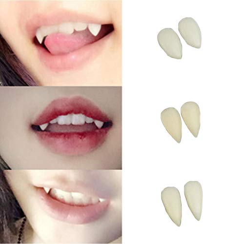 3 Pairs of Festival Custom Cosplay Werewolf Dentures Vampire Teeth for Costume Ball Halloween Theme Party Props1