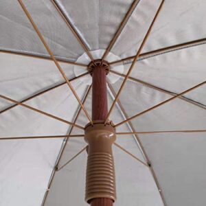 Ø 2m/6.6ft Tassel Beach Parasol Black Windproof and Rainproof Outdoor Sun Umbrella Courtyard Decorative Umbrellas, for Garden Patio Pool Lawn