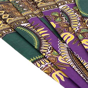 African Fabric Print Wax Kente Cloth Ankara Dashiki 100% Cotton for Party Dress Head Wrap and Clothes by The 6 Yard