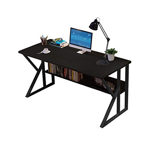 GFHFHITJ Simple Home Desk - Student Writing Desktop Desk - Modern Economic Computer Desk - Office Simple Study Desk - Fast Shipment (Black)