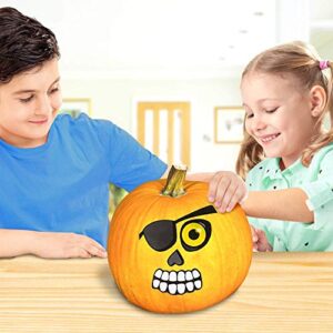 ArtCreativity Halloween Pumpkin Decorating Stickers - 24 Sheets - Jack-o-Lantern Decoration Kit - 52 Total Face Stickers - Cute Halloween Decor Idea - Treats, Gifts, and Crafts for Kids- 3” x 5”