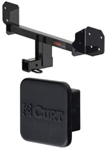 curt 13410 22272 class 3 trailer hitch with 2 inch receiver and 2 inch rubber hitch tube cover bundle for 10-19 subaru outback