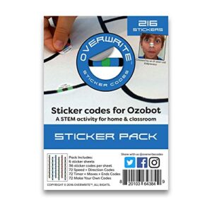 Overwrite Sticker Codes (Codes Pack) and Track Tape (3-Roll Pack) for use with Ozobot