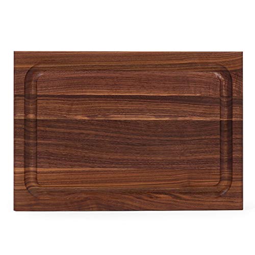 John Boos Reversible 18 Inch Wide 1.5 Inch Thick BBQ Barbecue Carving Cutting Board with Deep Juice Groove, 12 x 18 x 1.5 Inches, Walnut