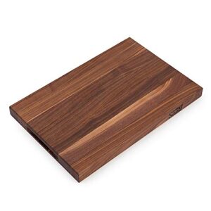 John Boos Reversible 18 Inch Wide 1.5 Inch Thick BBQ Barbecue Carving Cutting Board with Deep Juice Groove, 12 x 18 x 1.5 Inches, Walnut