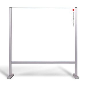 LITA888 Sneeze Guard for Desk Plastic Partition Divider - Plexi Glass Protector Stand - Protective Plexiglass Barrier Counter Shields - Adjustable Opening - 30" x 25" - Commercial Office Schools Store