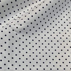 Navy Blue Swiss Polka Dot On White - Riley Blake 100% Cotton Fabric