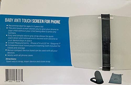 Cant Touch! Baby Anti-Touch Screen for Phone - Easily Strap This Clear Cover onto Your Phone or Device to Prevent Any Buttons from Being Pressed. Pouch and Stand Included (Cant Touch! - Phone)