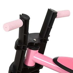 Qaba 3 Wheel Kids Tricycle Toddler Walking Trikes with Adjustable Seat for 3-6 Years Old Boys & Girls Pink