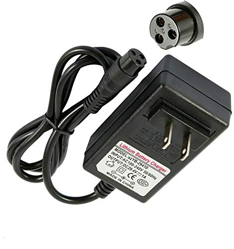 24V Scooter Charger, 3.3 FT Power Adapter for Razor E100 E175 E125 E150 E500 (Black)