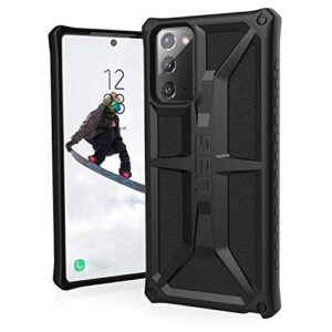 urban armor gear uag compatible with samsung galaxy note20 5g case [6.7-inch screen] rugged lightweight slim shockproof monarch protective cover, black