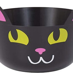 2 Piece Halloween Black Pink and White Adorable Cat Candy Treat Party Bowl