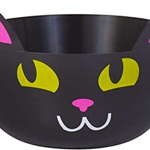 2 Piece Halloween Black Pink and White Adorable Cat Candy Treat Party Bowl