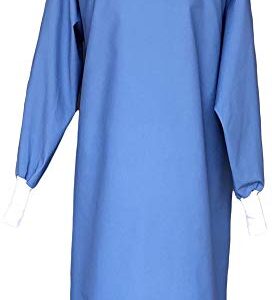 Avery Hill Washable Reusable Medical PPE Level 1 Isolation Gown for Dentists, Hygienists, Doctors, Nurses and Medical Personnel - Blue - Large