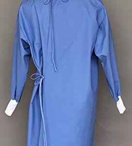 Avery Hill Washable Reusable Medical PPE Level 1 Isolation Gown for Dentists, Hygienists, Doctors, Nurses and Medical Personnel - Blue - Large