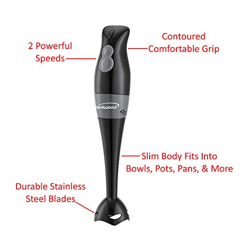 Brentwood Appliances HB-32BK 2-Speed 200-Watt Hand Blender (Black)