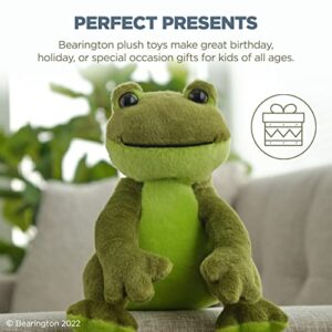 Bearington Ribbity Plush Frog Stuffed Animal, 8.5 Inches