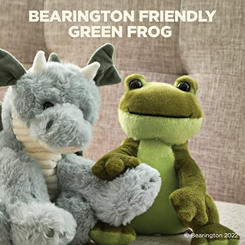 Bearington Ribbity Plush Frog Stuffed Animal, 8.5 Inches