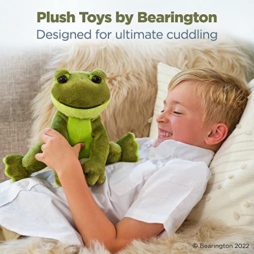 Bearington Ribbity Plush Frog Stuffed Animal, 8.5 Inches