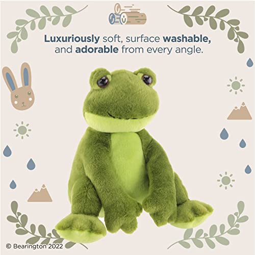 Bearington Ribbity Plush Frog Stuffed Animal, 8.5 Inches