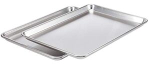 amazoncommercial aluminum baking sheet pan, 1/2 sheet, 17.9 x 12.9 inch, pack of 2