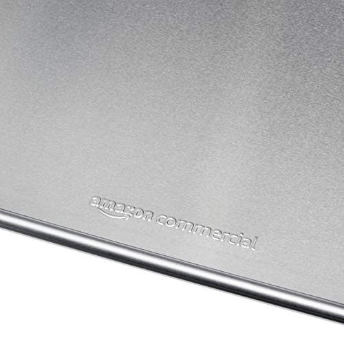 AmazonCommercial Aluminum Baking Sheet Pan, 1/2 Sheet, 17.9 x 12.9 Inch, Pack of 2