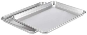 amazoncommercial aluminum baking sheet pan, jelly roll sheet, 15.1 x 10.6 inch, pack of 2