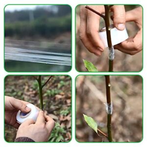 kulusion Grafting Tape for Fruit Trees Floral Tape Grafting Tools Plant Tape Garden Plant Nursery Tape PE Stretchable Self Adhesive Membrane Clear Floristry Film 4 Pcs