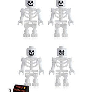 LEGO Pirates of The Caribbean Minifigure - Skeletons (4 Pack) with Halloween Stand