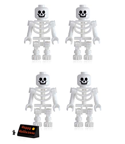 LEGO Pirates of The Caribbean Minifigure - Skeletons (4 Pack) with Halloween Stand